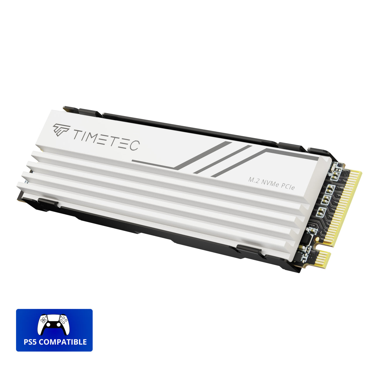 TIMETEC Pro M.2 NVMe PCIe 4.0 SSD with White Heatsink